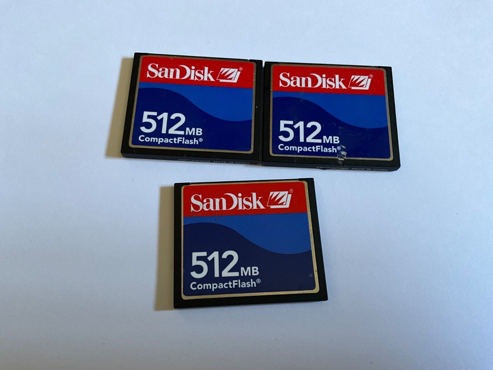 Lot of 3pcs 512mb SANDISK Compactflash CF I memory card CF Router ...