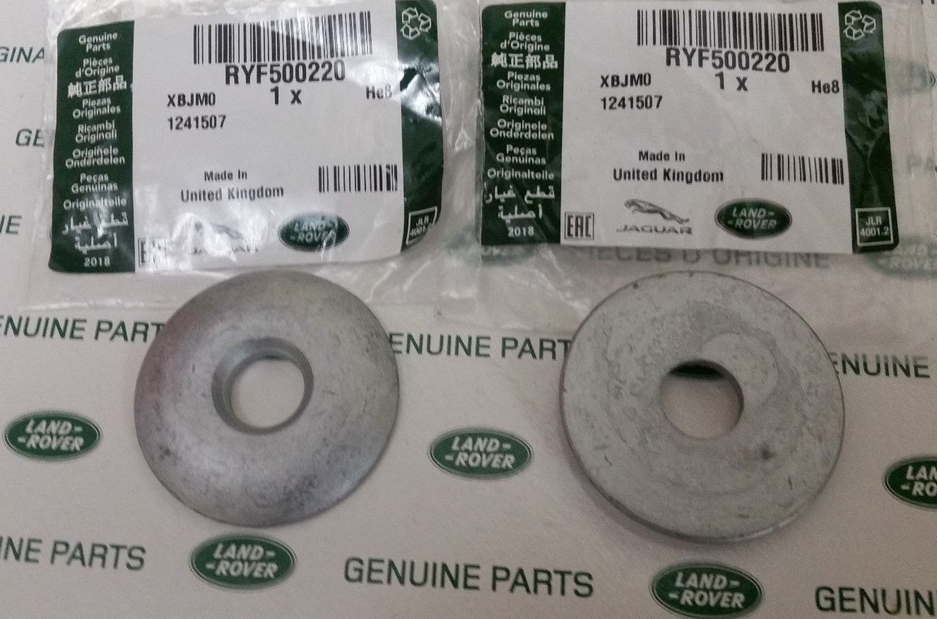 GENUINE LAND ROVER SHOCK ABSORBER OUTER RETAINING WASHER X2 RYF500220 ...