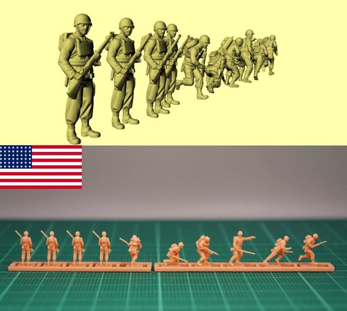 1/144 WWII US Army soldiers landing in operation overlord Resin Kit | eBay