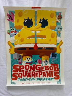 SPONGEBOB 25TH ANNIVERSARY 18"x24" Original Promo TV Poster SDCC 2024 ...