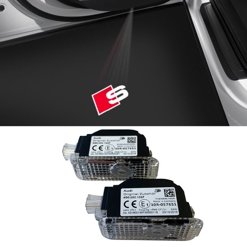 Original Audi Logo Projector "S" Sport LED Entry Lighting Door Lights ...