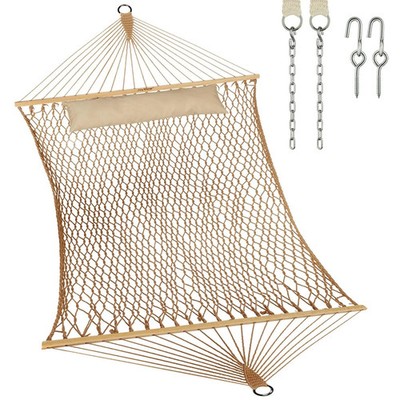 Traditional Rope Double Hammock - Hand Woven Cotton Hammock with ...