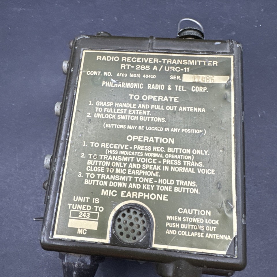 Military Pilot Survival Radio Receiver Transmitter RT-285 A/ URC-11 ...
