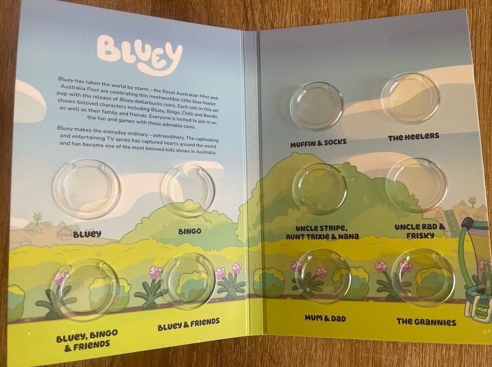 2024 Bluey $1 Dollar Bucks Coin Collection Folder Only -No Coins ...