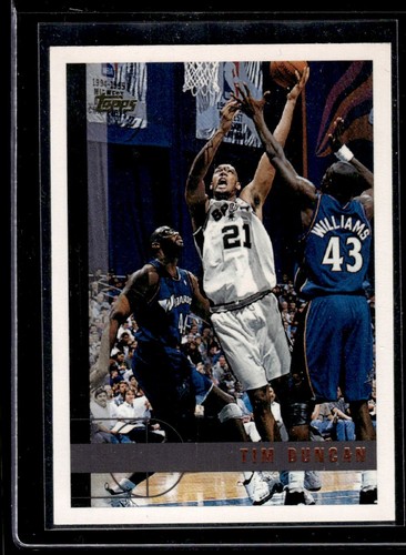 1997-98 TOPPS TIM DUNCAN RC SP SPURS ROOKIE BASKETBALL CARD | eBay