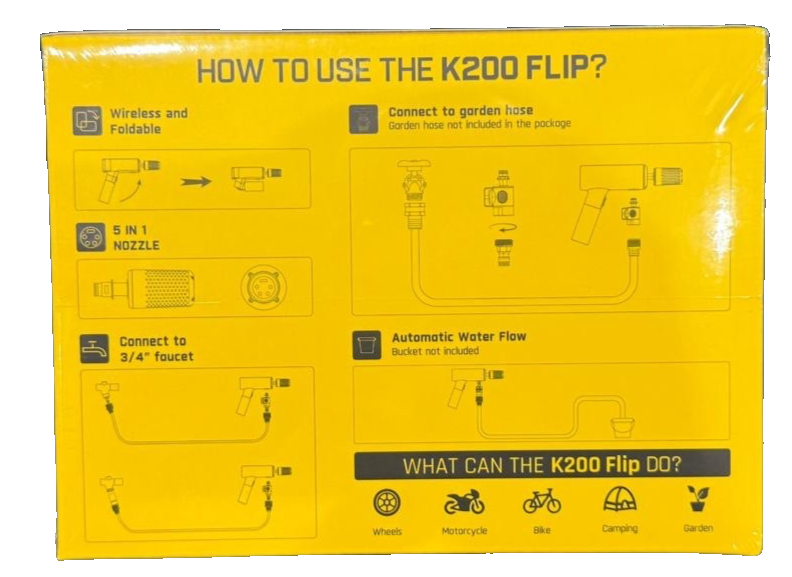Fanttik K200 Flip Cordless Portable Washer 5-in-1 Nozzle OEM New Sealed ...