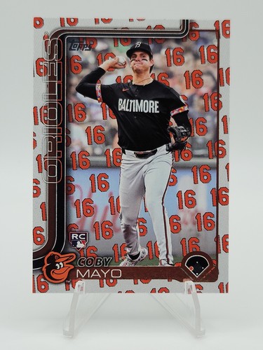 Coby Mayo 2025 Topps Series 1 Player Number Variation Rookie Card 16/16 ...