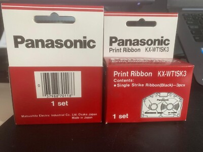Panasonic Electronic Typewriter Print Ribbon Black color 3pcs set box ...