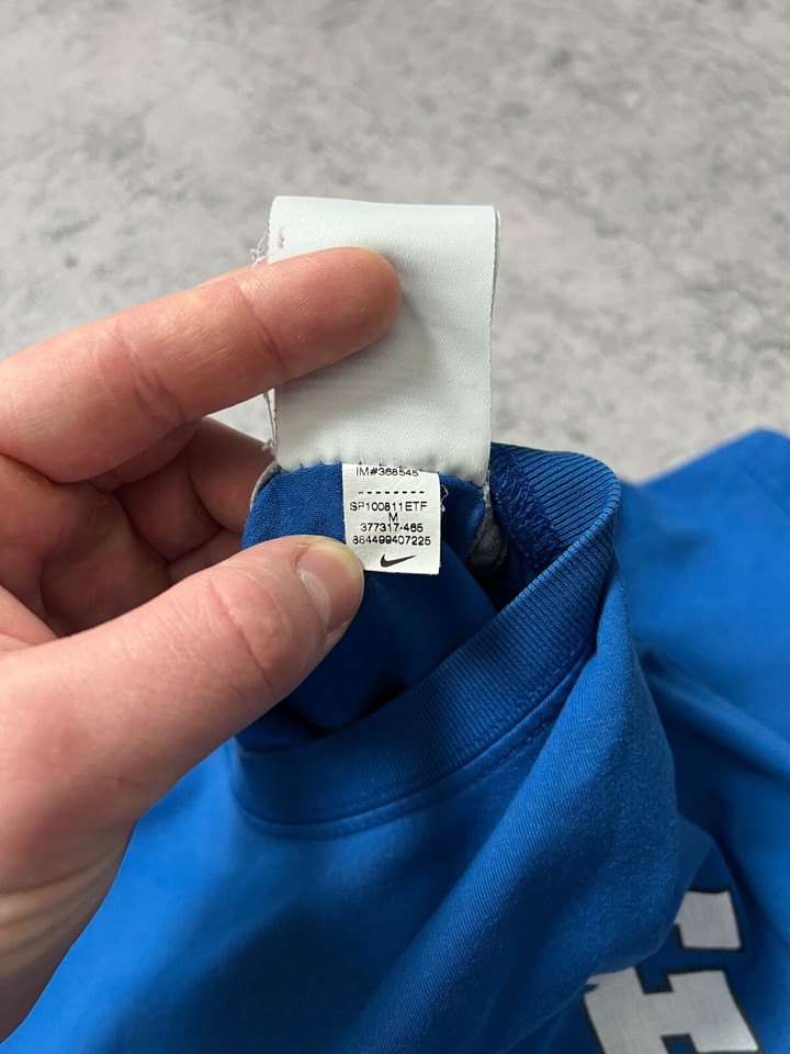 Vintage Nike Tee Logo Printed T-Shirt Blue Mens Size M Standard Fit ...