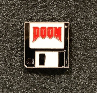 Nostalgic Doom - Floppy Disk Retro PC Game Metal Enamel Pin / Badge | eBay