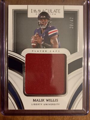Malik Willis SP /42 2022 Panini Immacukate Collegiate Player Caps ...