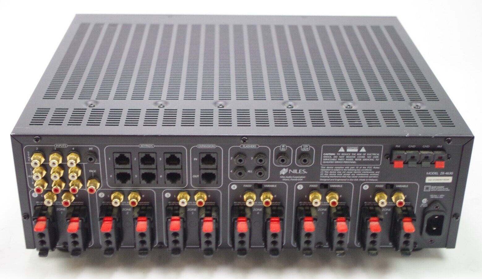 Niles ZR-4630 MultiZone 4-Source 6-Room Audio Receiver Amplifier Powers ...
