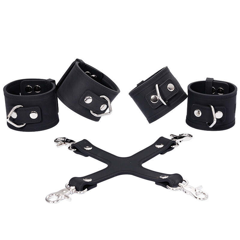 Hog-tie Cross Ankle Wrist Cuffs Bondage Handcuffs Restraint BDSM Slave ...