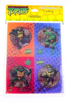 NEW Hallmark Stickeroni Teenage Mutant Ninja Turtles TMNT 4 Lenticular ...