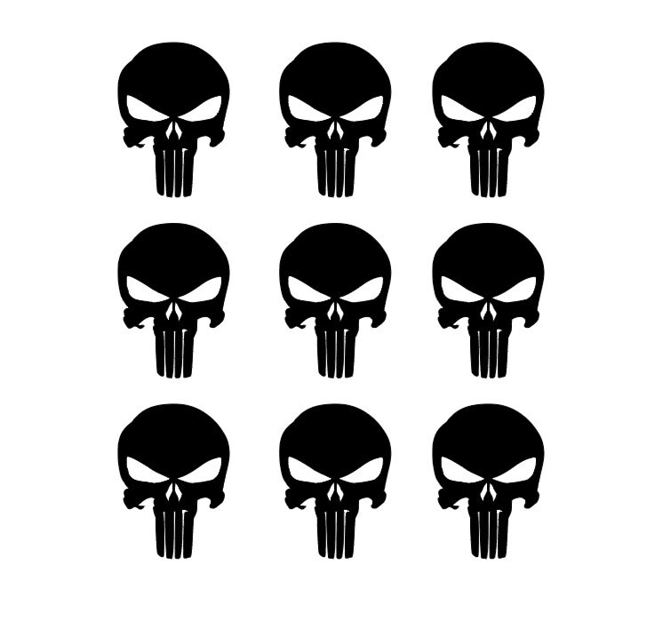 The Punisher Skull Vinyl Decals Phone Helmet Gun Mag 1" 2" 3" Stickers ...