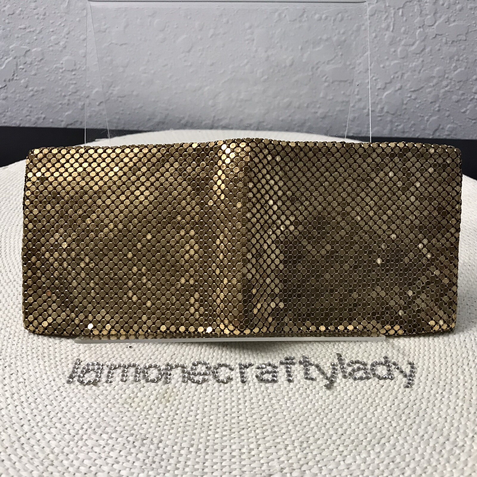 Antique /Vintage Gold Tone Mesh Wallet Purchased In G… - Gem
