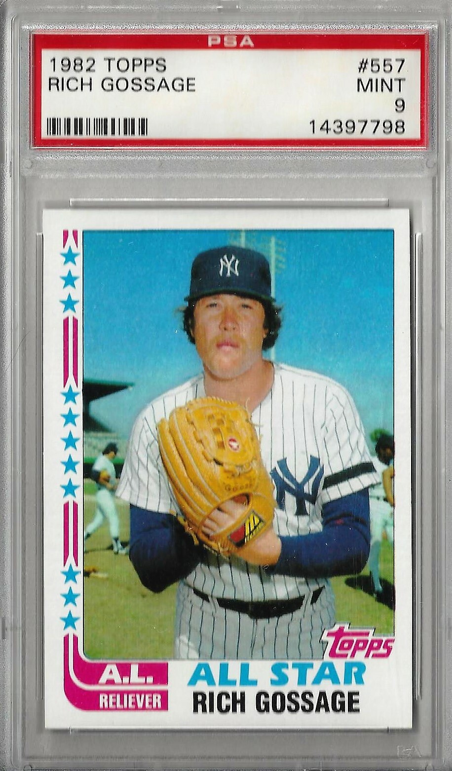 1982 Topps #557 Rich Gossage New York Yankees A.L. All Star PSA 9 Mint ...