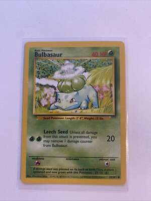 Pokémon TCG Bulbasaur Base Set 44/102 Regular Unlimited Common-LP | eBay
