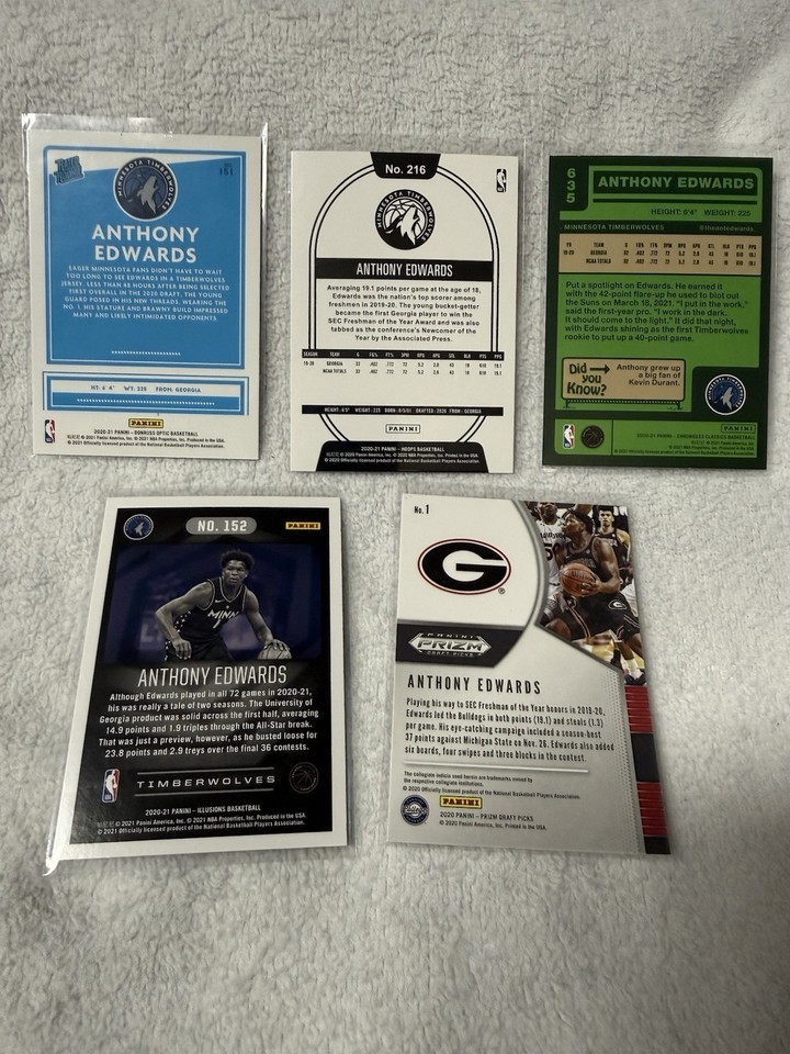 Anthony Edwards Rookie Lot - Nice Mix | eBay