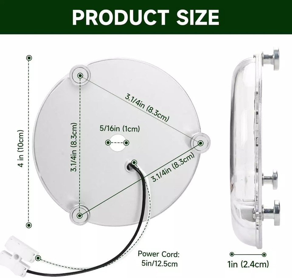 Ceiling Fan LED Light Replacement 3.93”, Ceiling Fan Light Kit Only ...