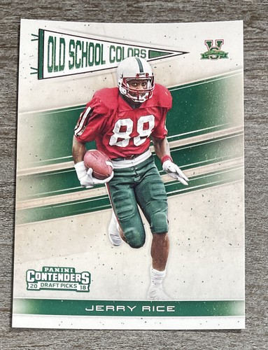 Jerry Rice 2018 Panini Contenders Draft Picks Old School Colors #11 * ...
