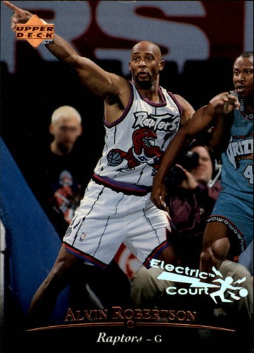 1995-96 Upper Deck Electric Court Raptors Basketball Card #289 Alvin ...