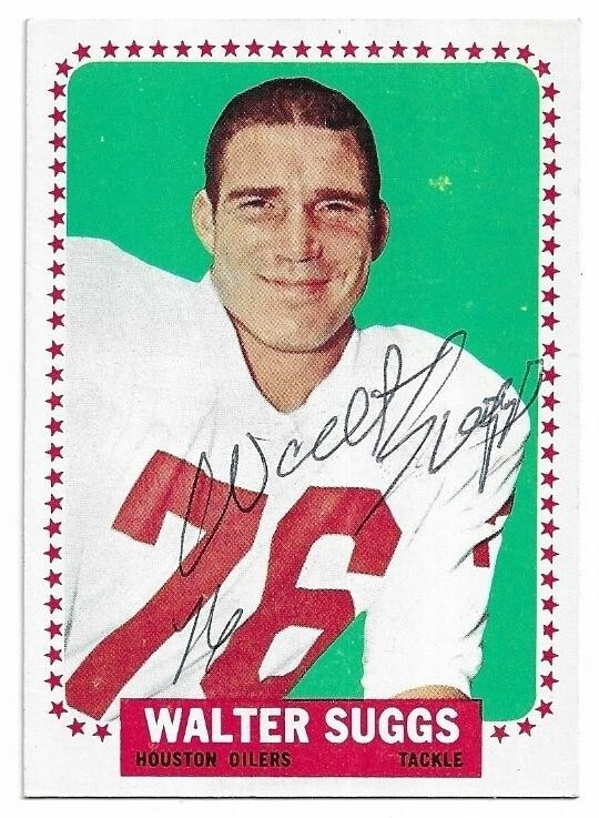 WALTER SUGGS 1964 Topps Signed Autographed Football card #84 Houston ...