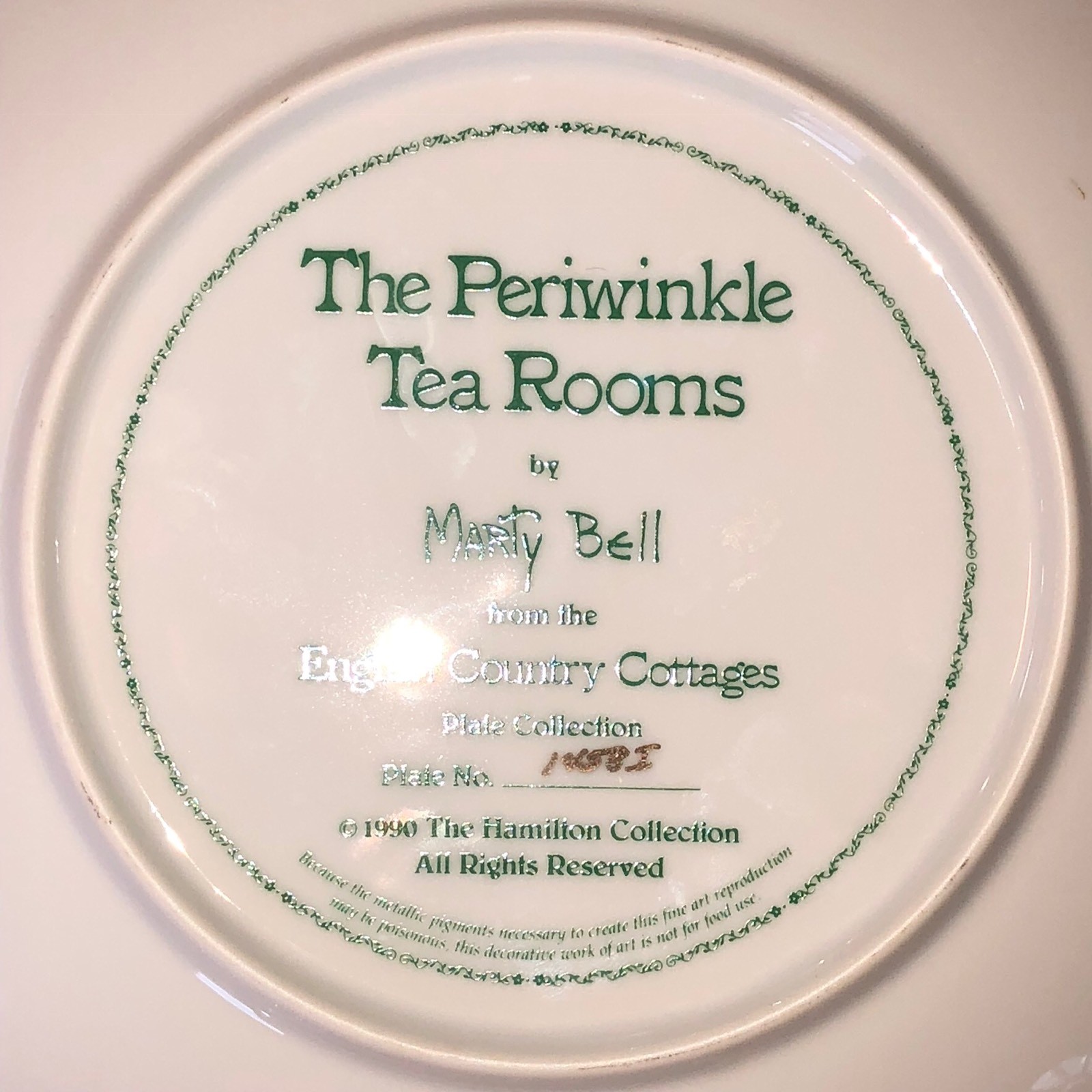 Periwinkle Tea Rooms Collector Plate English Country Cottages Marty ...