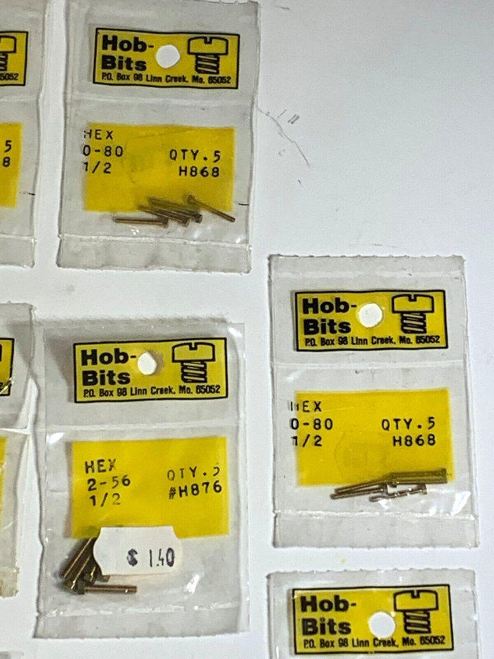 Lot of 14 Hob-Bits Assorted Round Head Screw Bolts & Washers for HO ...