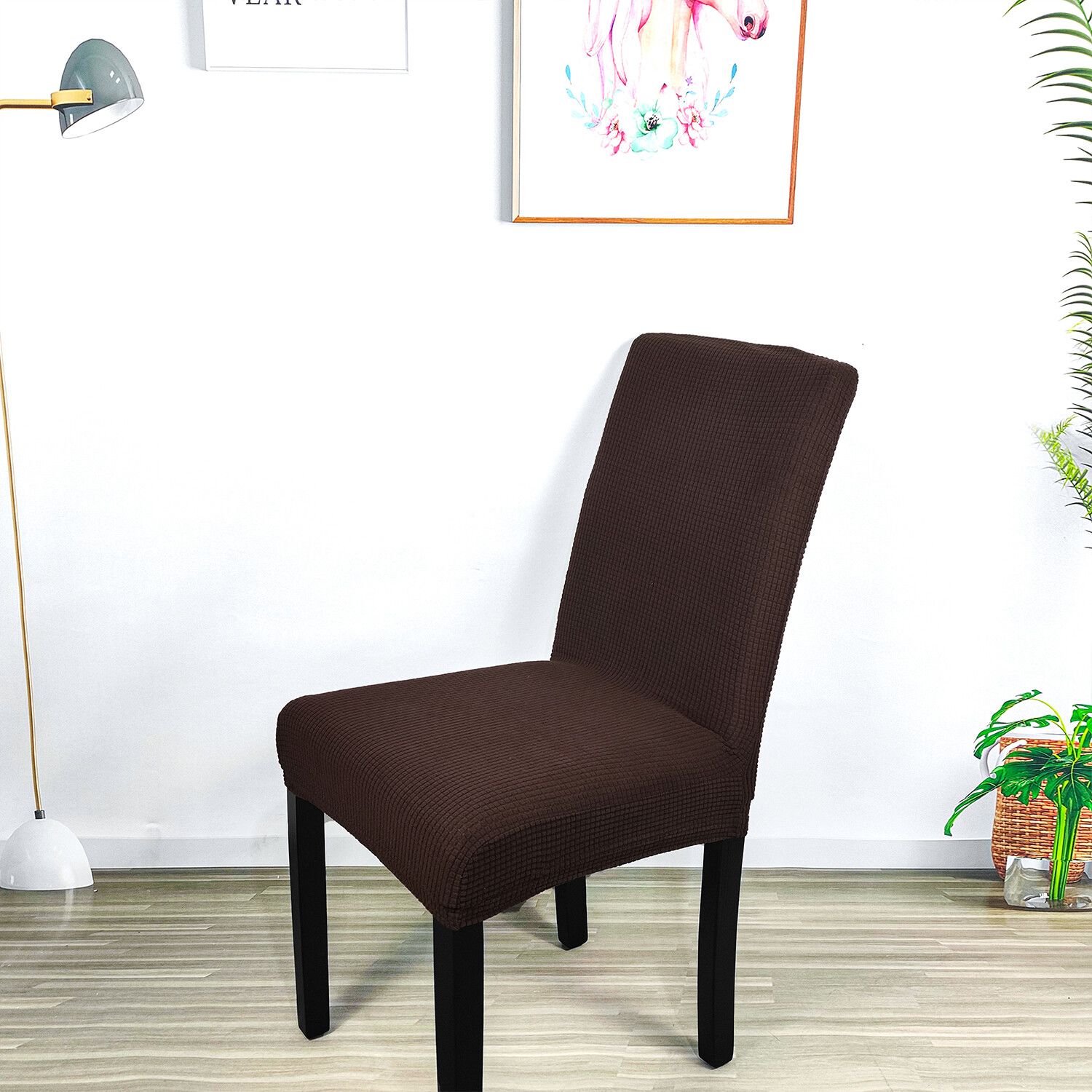 1-6PCS Large Dining Chair Cover Seat Slip Covers Stretch Removable ...