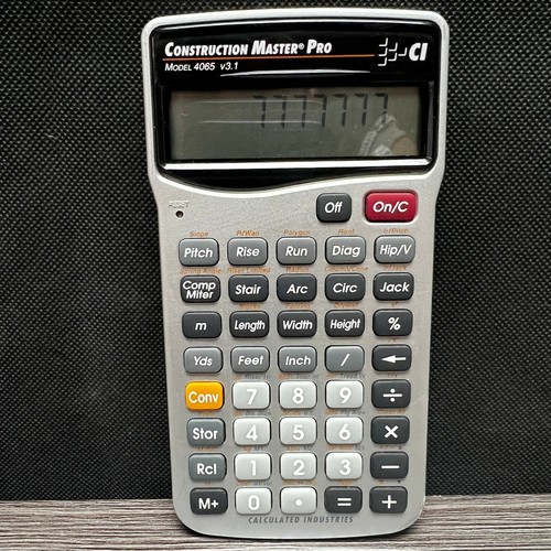 Construction Master Pro Calculator Model 4080 v3.1 No Slip Cover ...