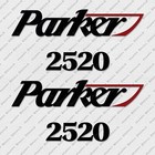 PAIR of Parker 2520 4x9" BOAT Hull Decals Marine Grade Your Color ...