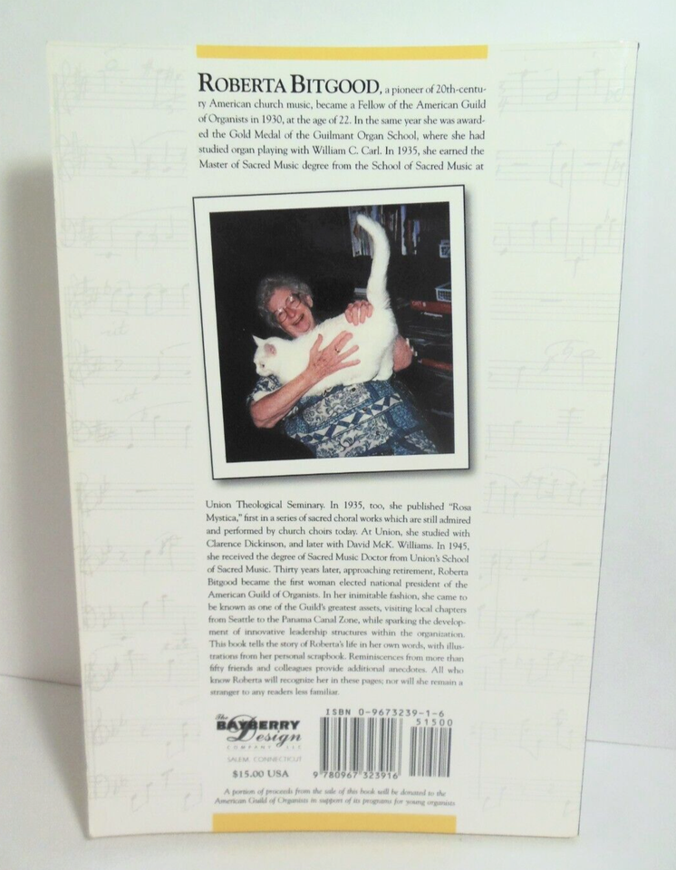 Roberta Bitgood Church Organist Choir Director Biography From My Organ ...