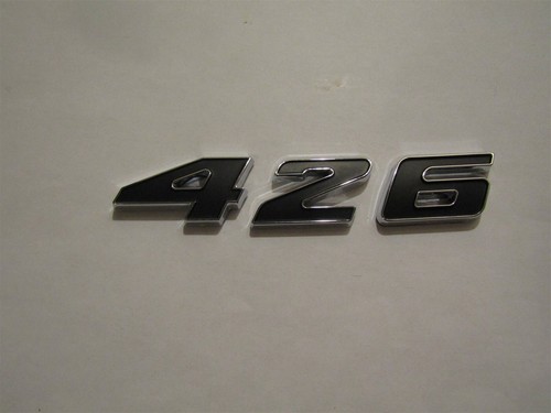 426 ENGINE ID FENDER HOOD SCOOP TRUNK EMBLEM FLAT BLACK FITS DODGE ...