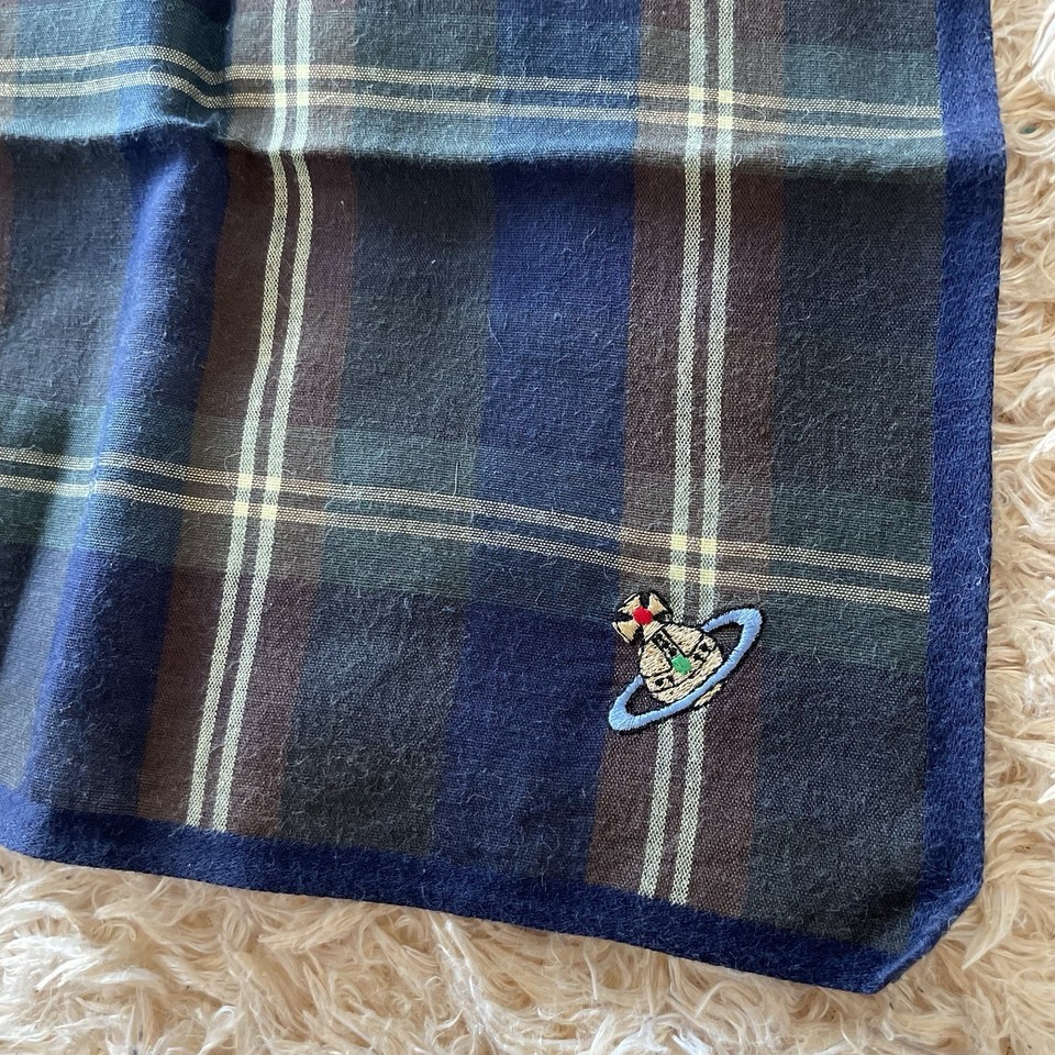 Vivienne Westwood 90s 00s tartan Cotton Handkerchief scarf made in ...