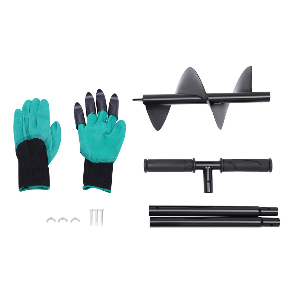 6" Fence Manual Hand Post Hole Auger Hand Drill Post Hole Digger Earth ...