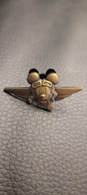Pilot Aviator Mickey Mouse Airplane Plane Flight Captain Bronze Disney ...