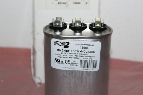 Mars 12986 Dual Motor Run Capacitor, 40/5 MFD, 440V, Oval | eBay