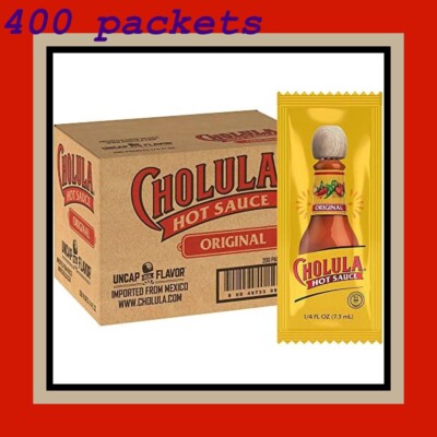 Cholula Original Hot Sauce Packets 400 count - Individual Packets-New ...