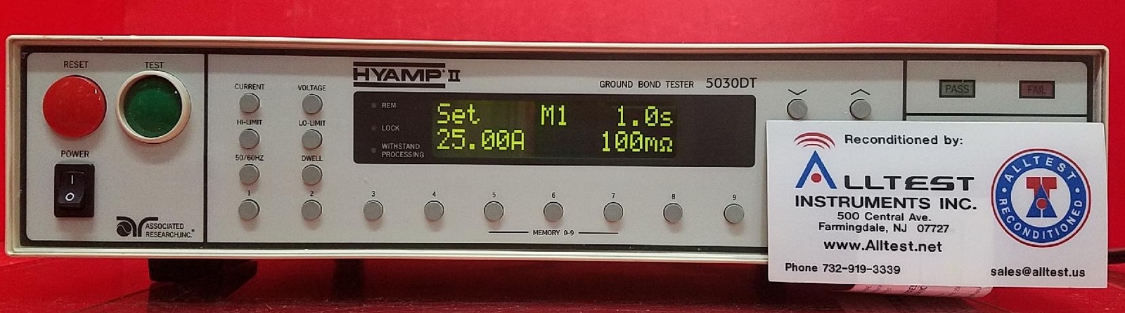 Associated Research 5030DT HYAMP II, 3-31A Ground Bond Tester | eBay