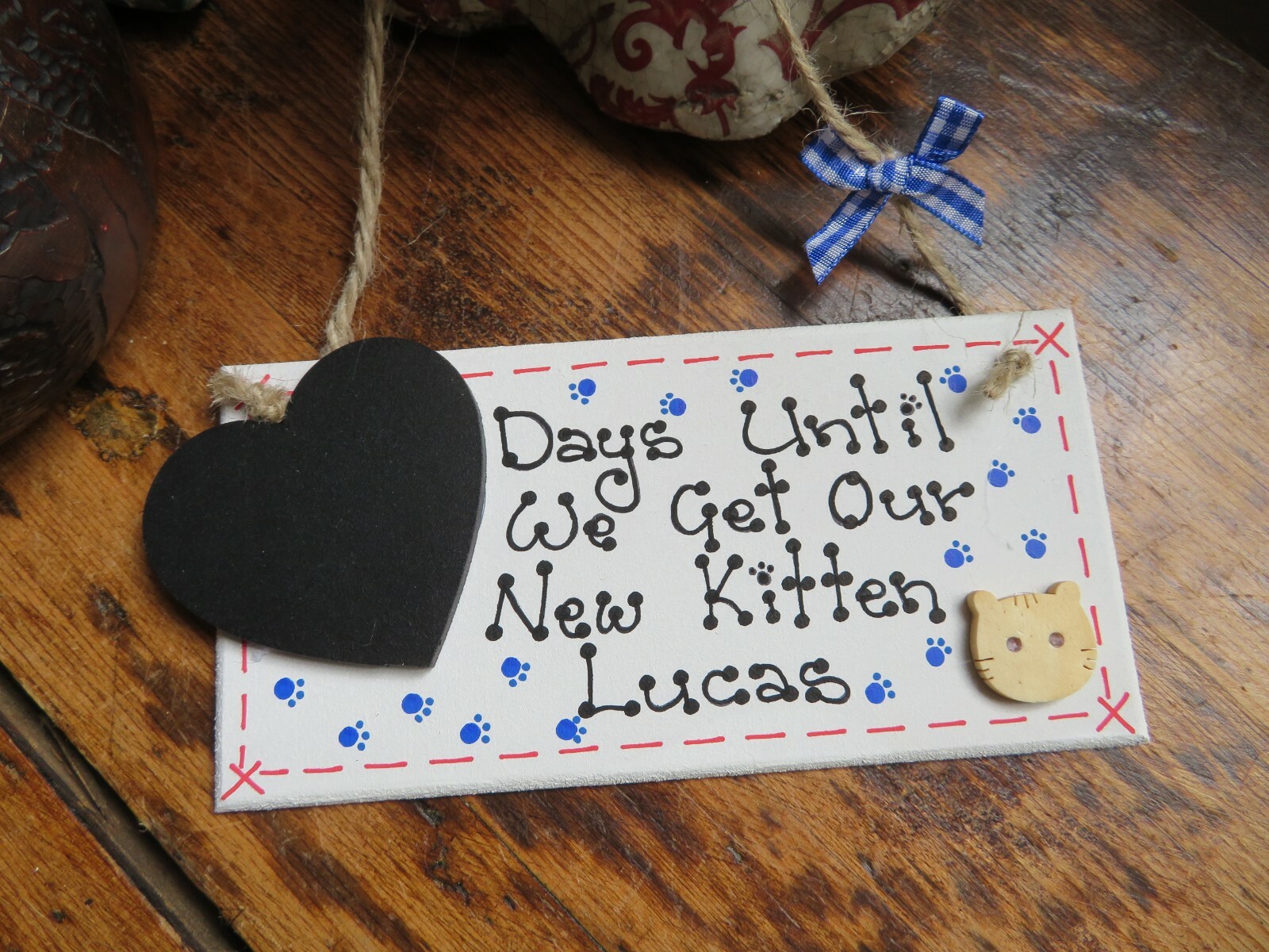 Personalised Pet Countdown Days Until We Get Our Puppy Kitten Plaque ...