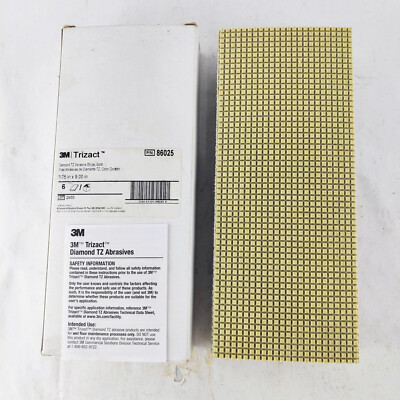 3M Trizact 86025 Diamond TZ Abrasive Strips Gold Box Of 6 for Stone ...