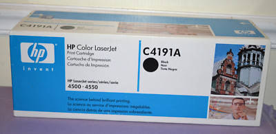 Genuine HP C4191A Black Toner Cartridge for HP LaserJet 4500 & 4550 ...