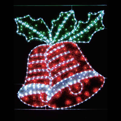 LED Christmas Jingle Bells Motif Animated Display 100x100cm Indoor ...