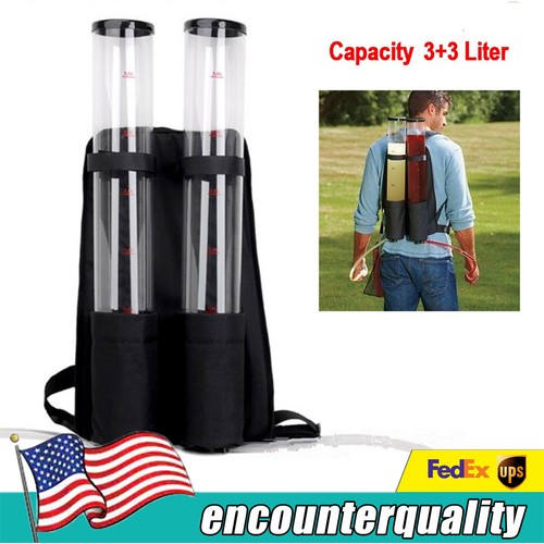 Double Tank Beverage Dispenser Backpack Drink Beer Liquid Shot Pump Gun ...
