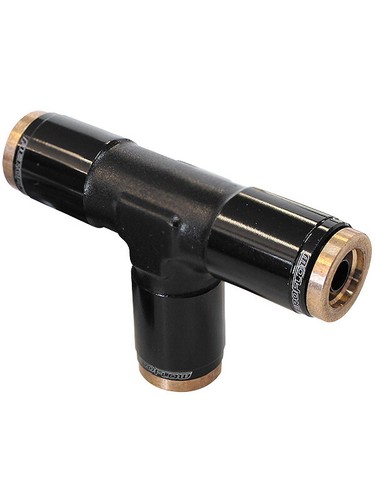 Aeroflow 3/16 Inch Nylon Quick Release Tee Fitting Black (AF125-02BLK ...