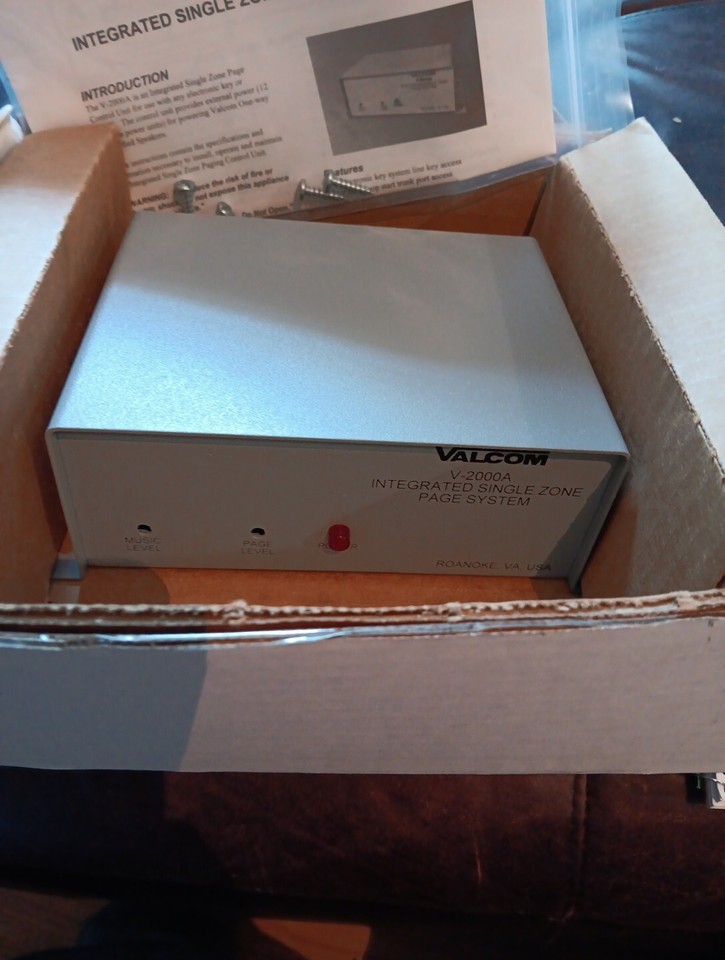 Valcom V-2000A Page Control - 1 Zone 1way | eBay