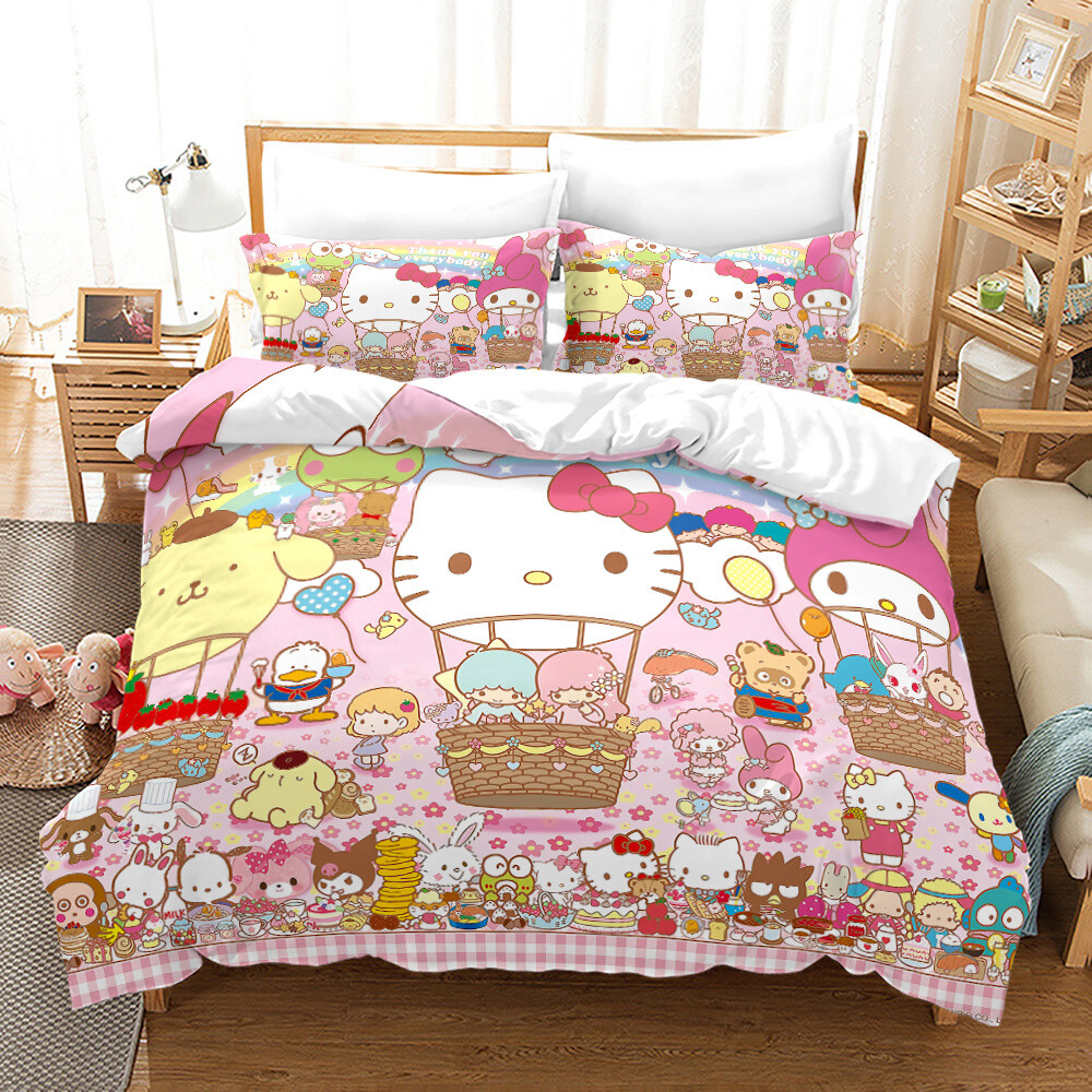 Hello Kitty Doona/Quilt/Duvet Cover Bedding Set+Pillowcases All Size ...