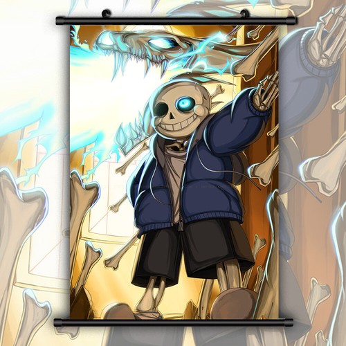 Undertale Sans HD Print Anime Wall Poster Scroll Room Decor | eBay