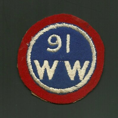 US 91st Army Division WW1 Insignia Patch 2.75" Wool Original/Genuine ...
